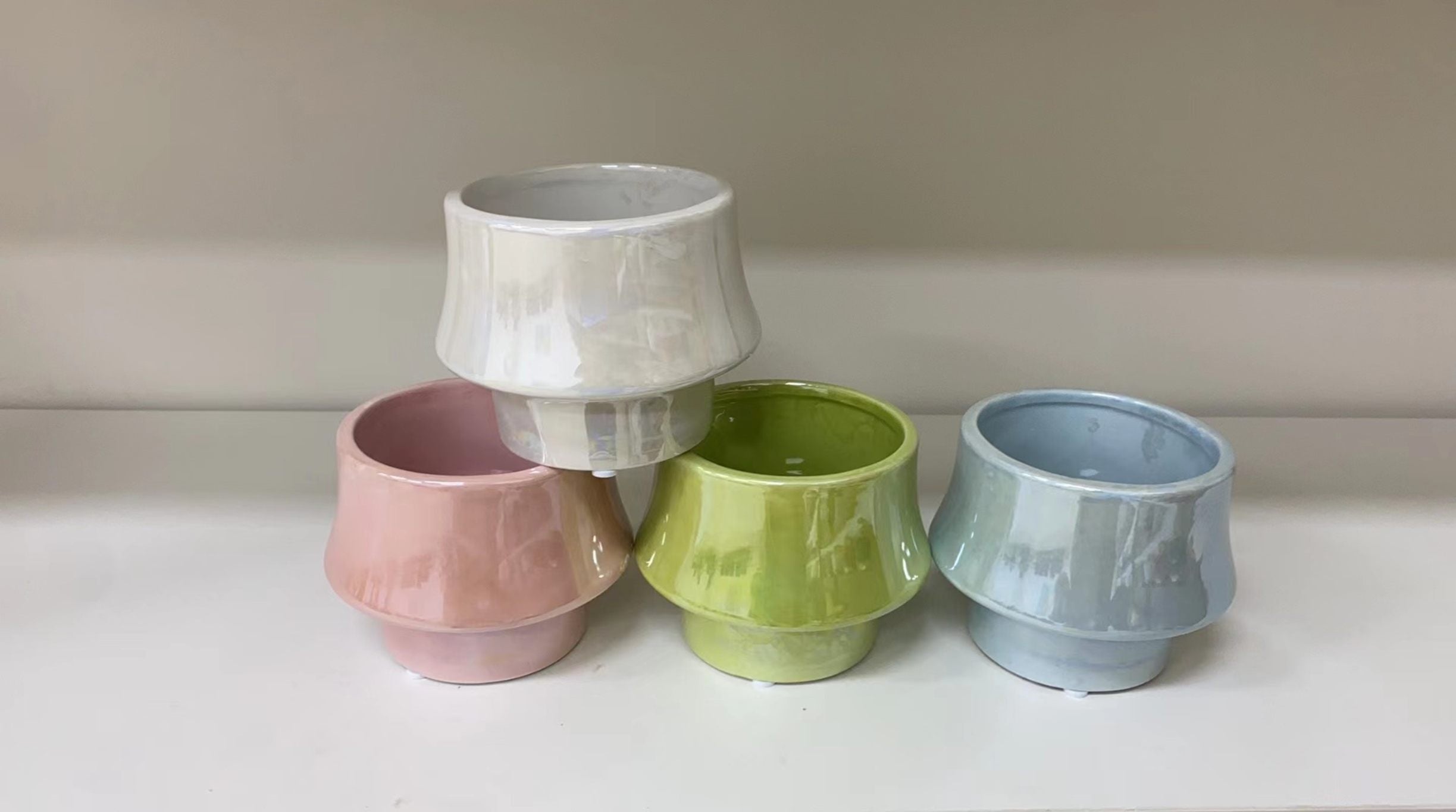 Flared Ceramic Planter - Stylish Indoor & Outdoor Pot in Multiple ...