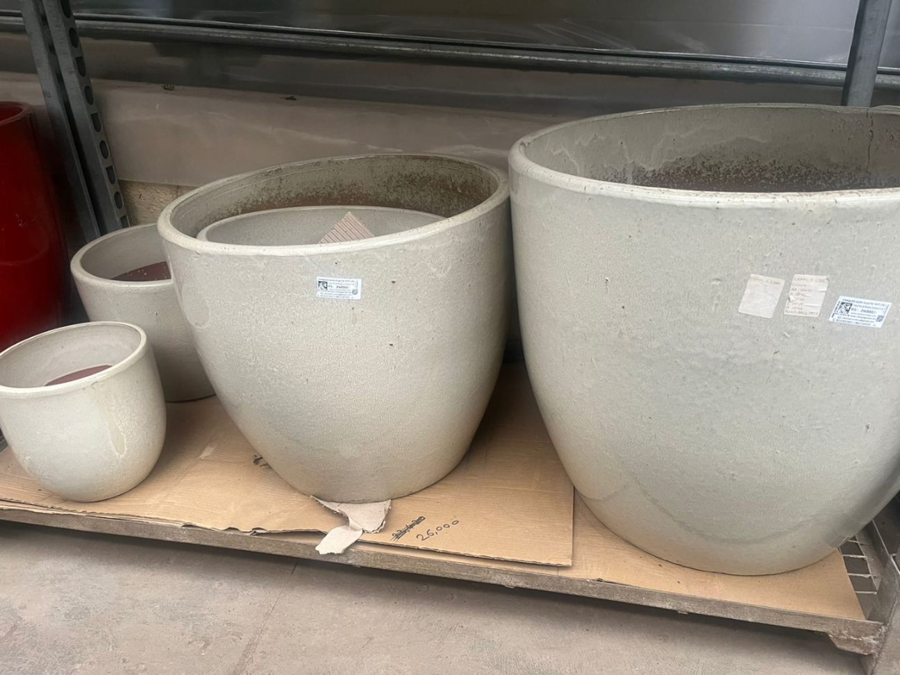 Minimalist Matte White Ceramic Pots – 5-Piece Indoor & Outdoor Set ...
