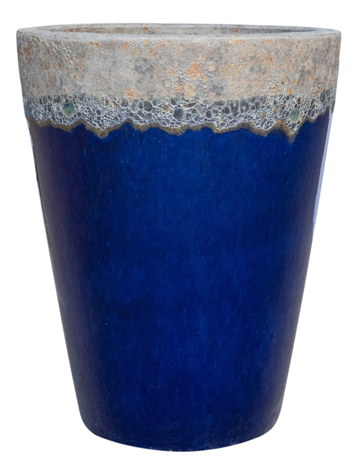 Tall Blue Ceramic Planter Set Of 3 for Indoor & Outdoor Gardening ...