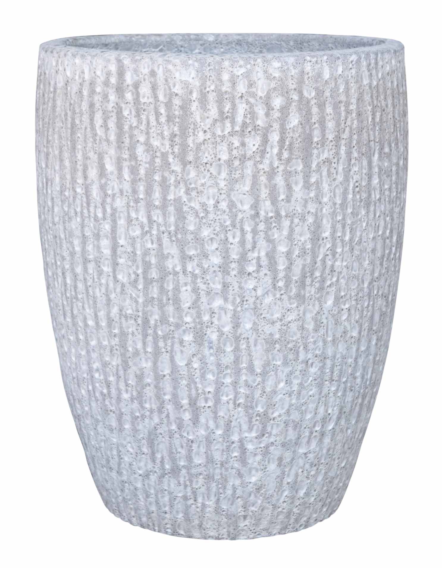 Buy Textured White Ceramic Planter | Modern Round Pot for Home & Garden ...