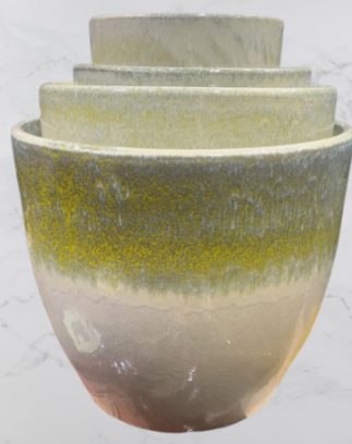 Buy Yellow Cream Ceramic Pots - Indoor & Outdoor Planters ...