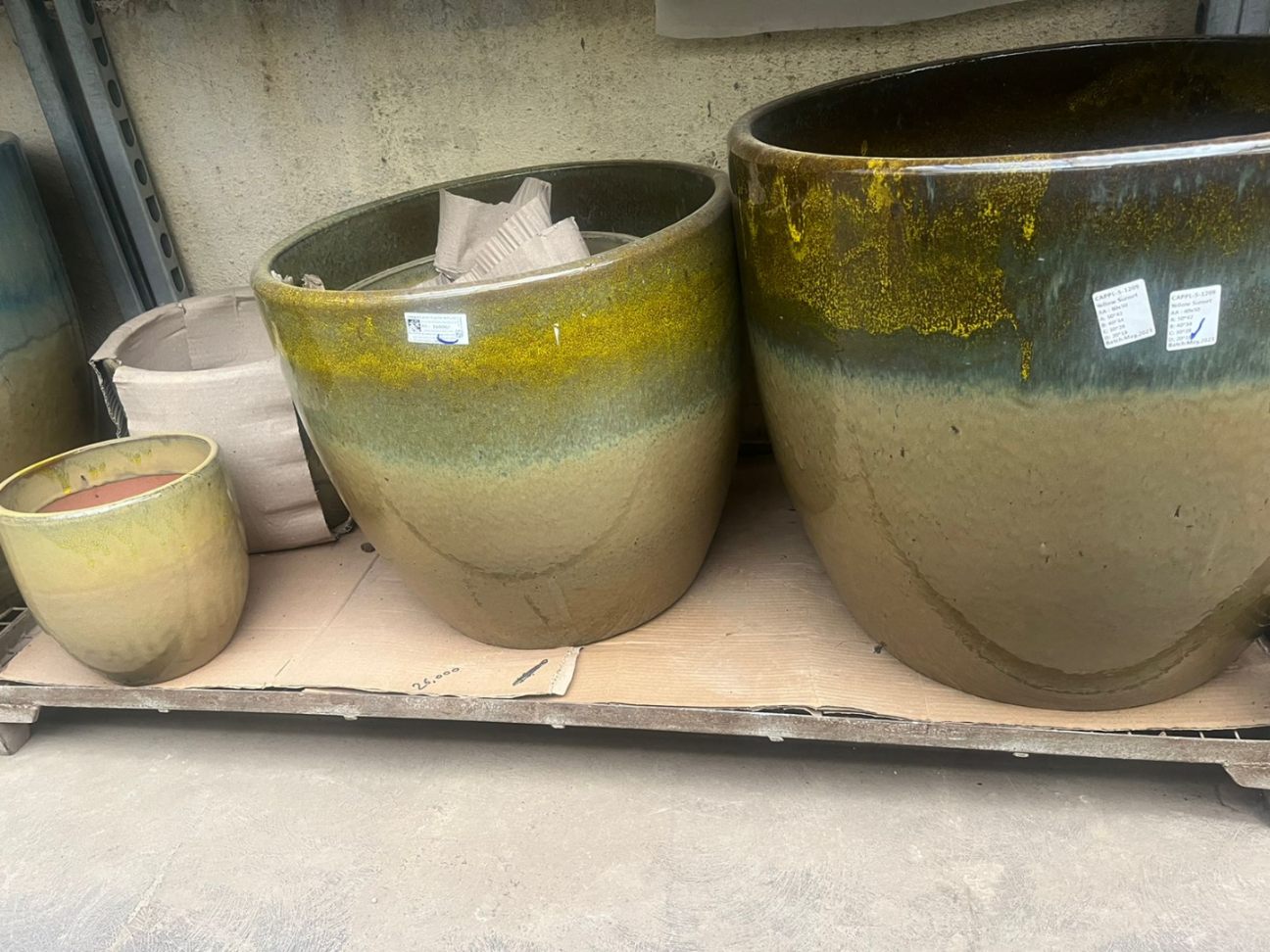 Buy Yellow Cream Ceramic Pots – Stylish Indoor & Outdoor Planters ...