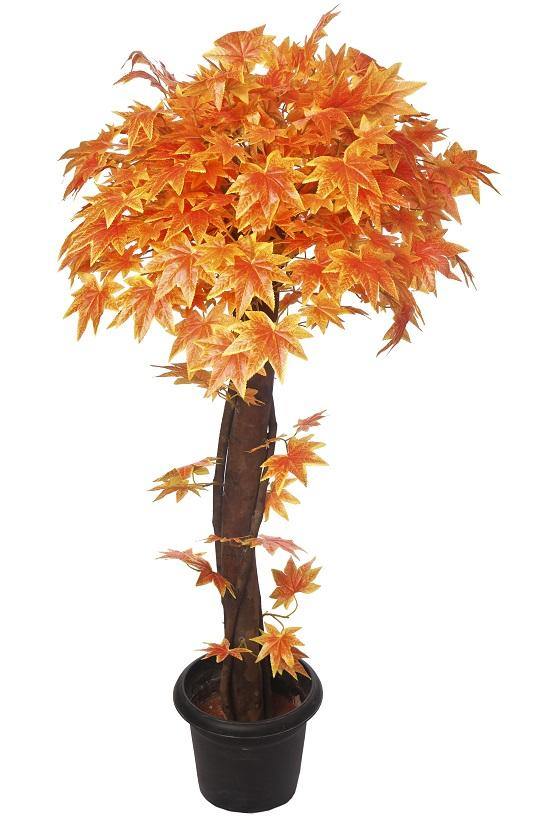 Artificial Sugar Maple Topiary Plant N Coffee Wood - 3 feet ...